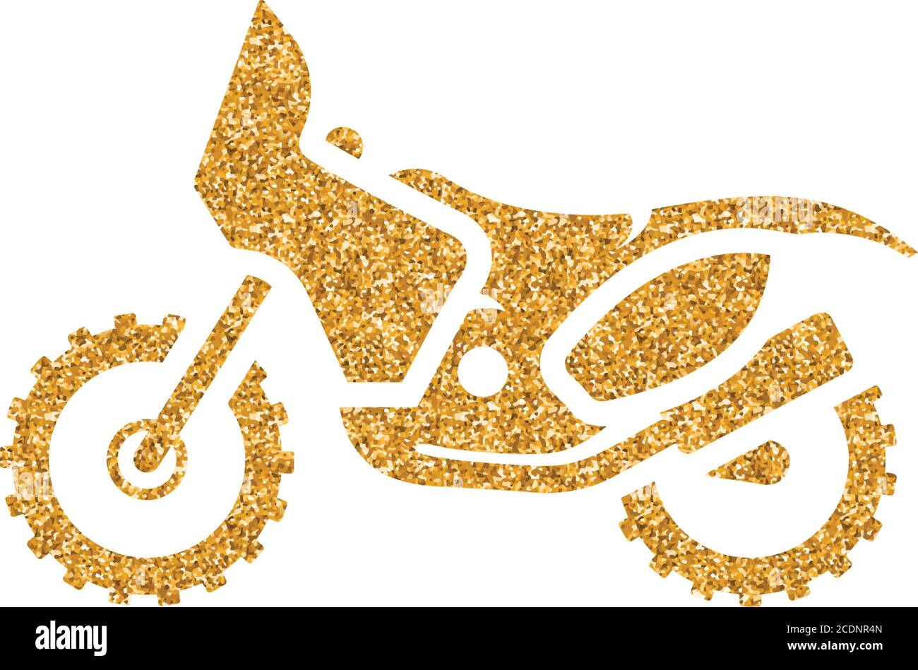 Motocross icon in gold glitter texture. Sparkle luxury style vector ...
