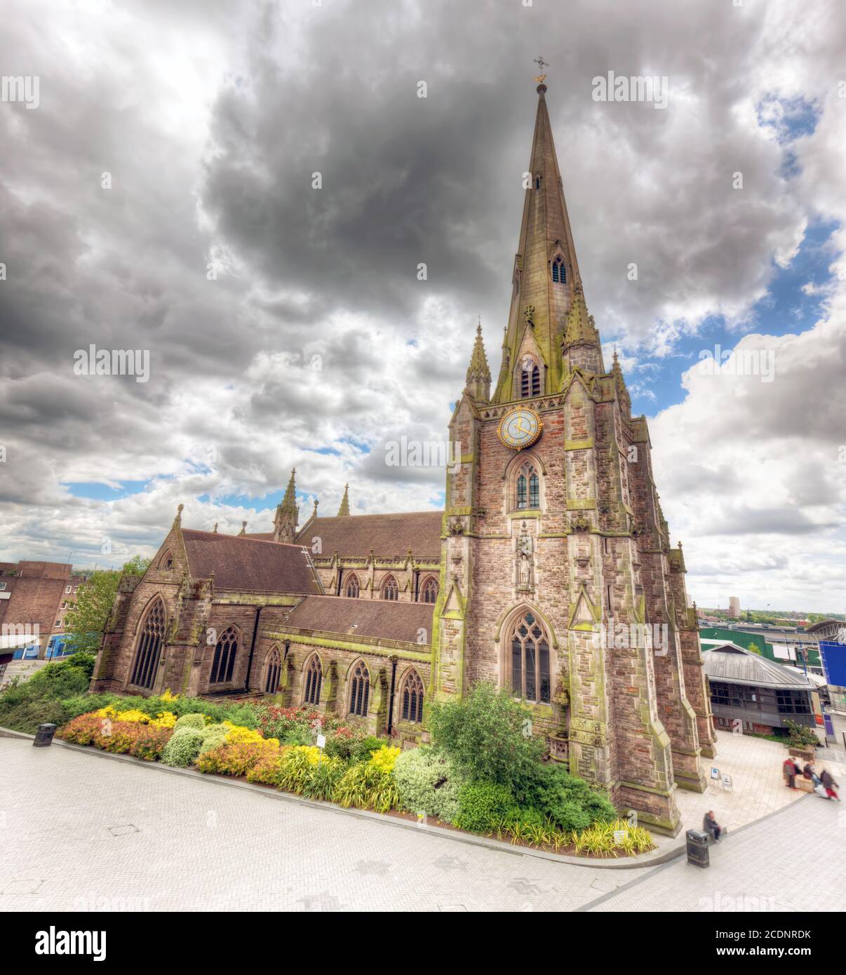 St Martin in the Bull Ring church in Birmingham, England, the UK Stock ...