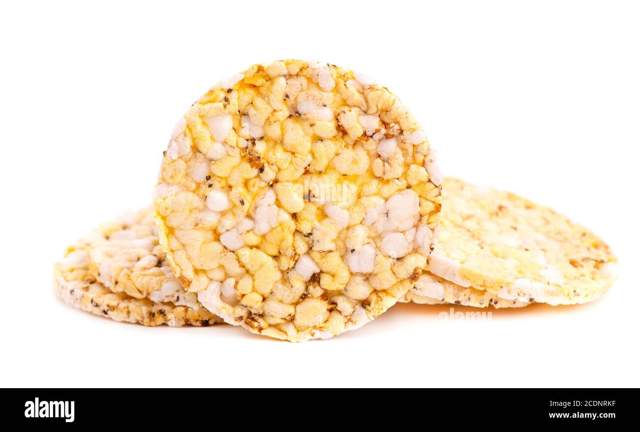 Crispbread with chia seeds and oregano, isolated on white background ...