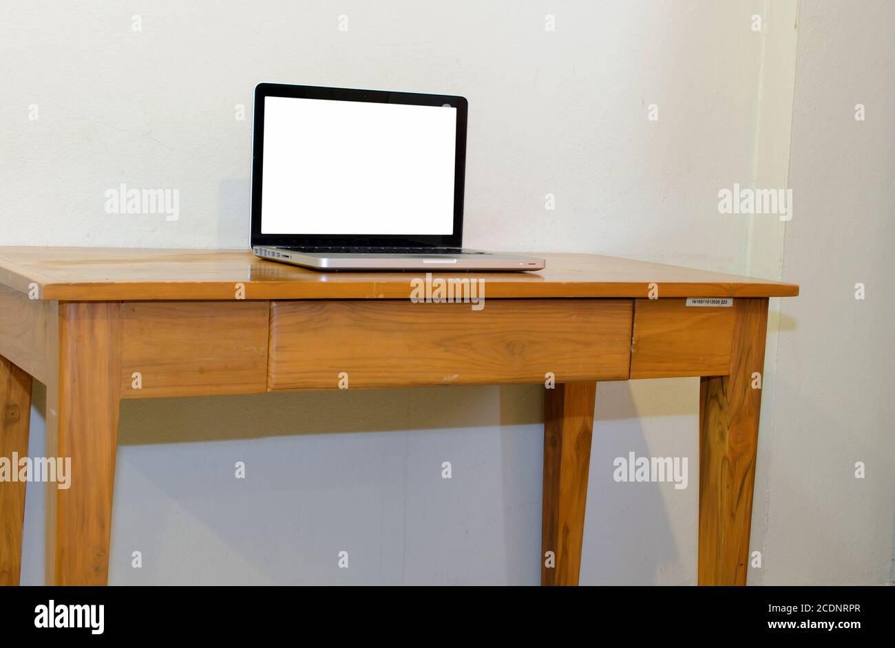computer on table Stock Photo - Alamy