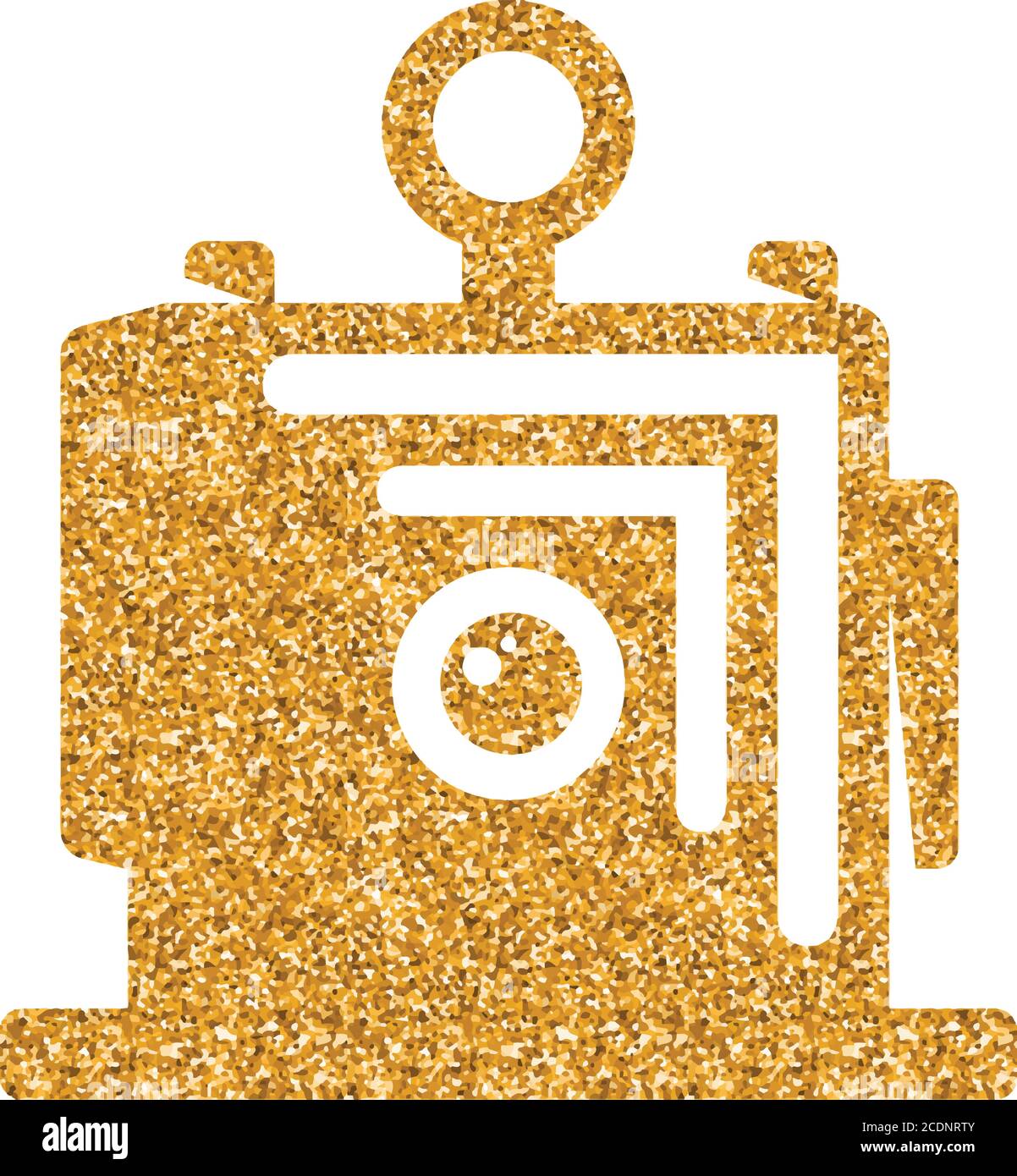 Large format camera icon in gold glitter texture. Sparkle luxury style ...