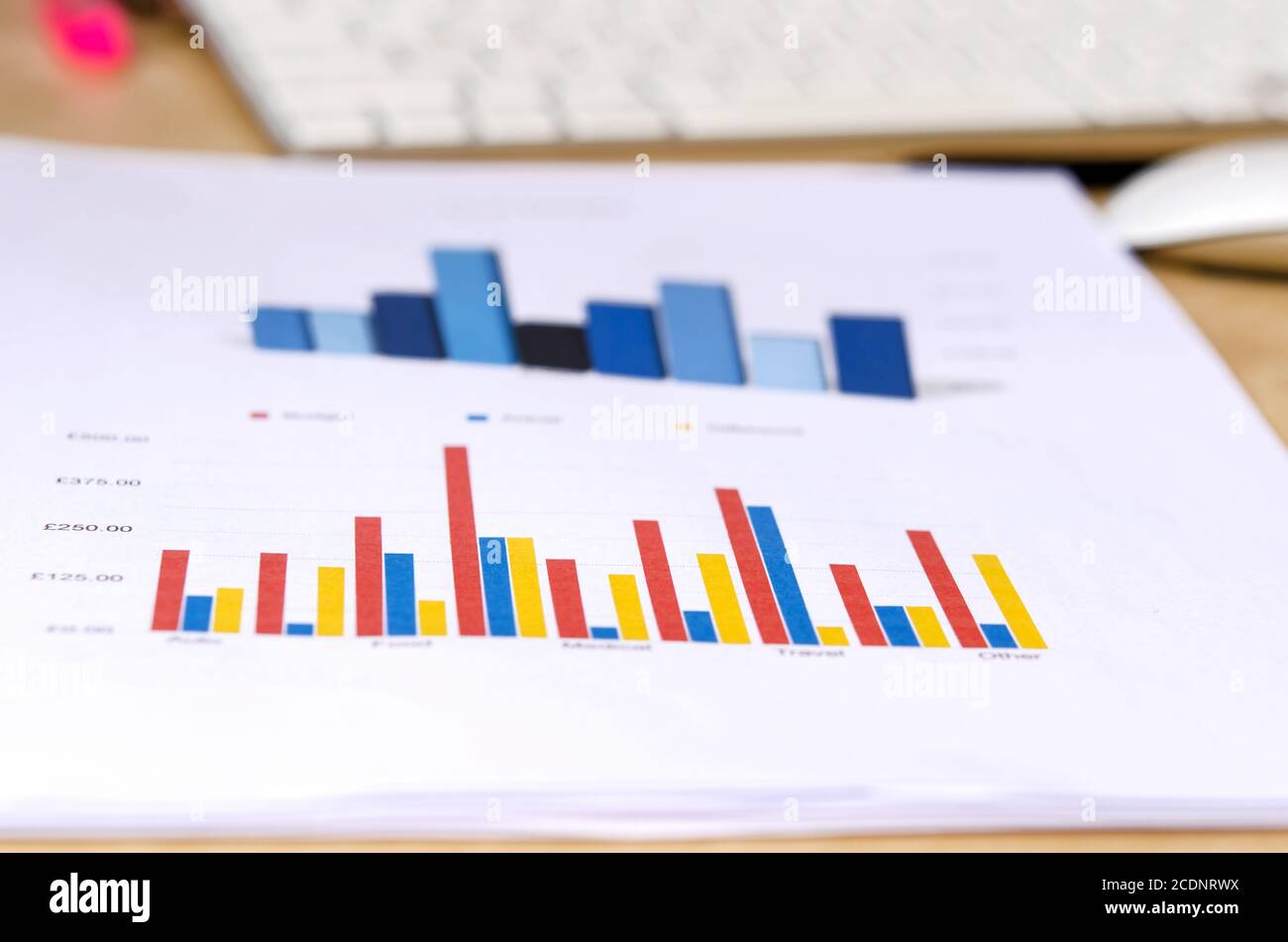Business documents chart Stock Photo - Alamy