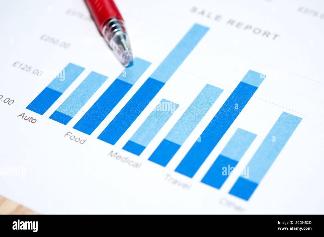 graph and pen Stock Photo - Alamy
