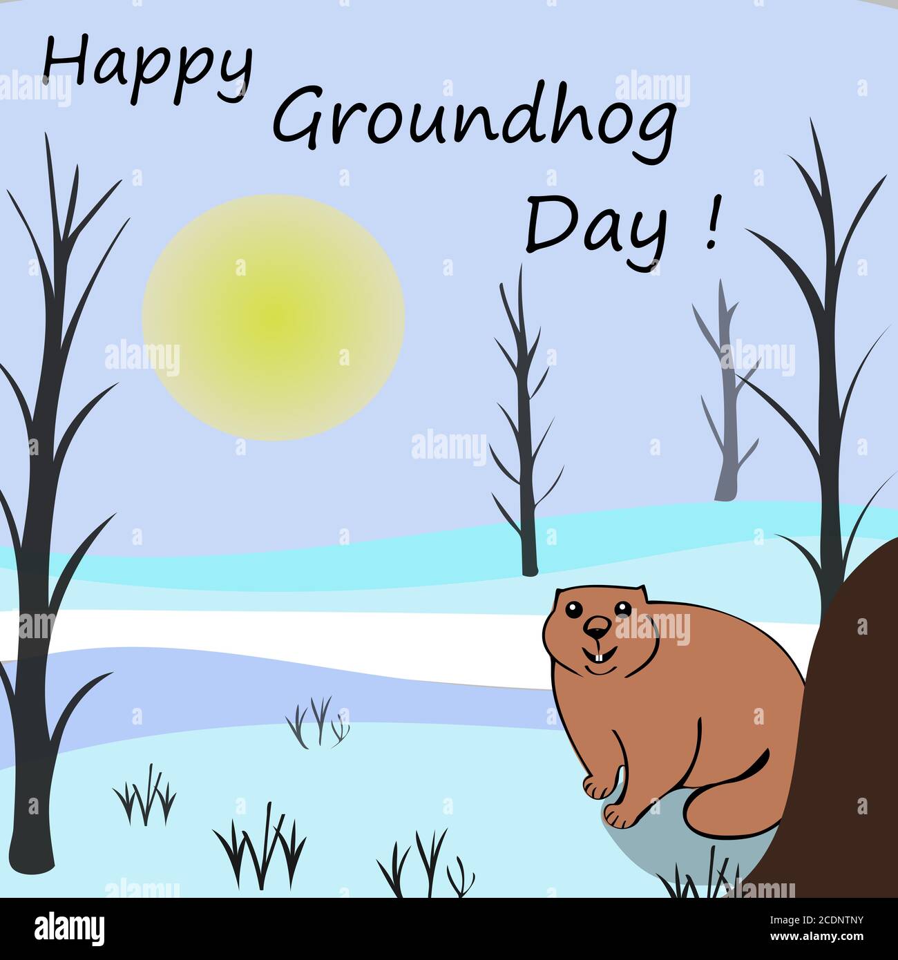 Happy Groundhog day Stock Photo - Alamy