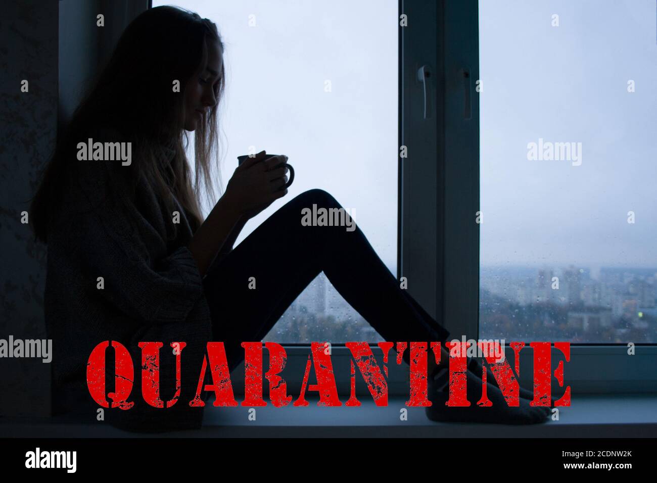 Virus quarantine background. Coronavirus backdrop with lettering ...
