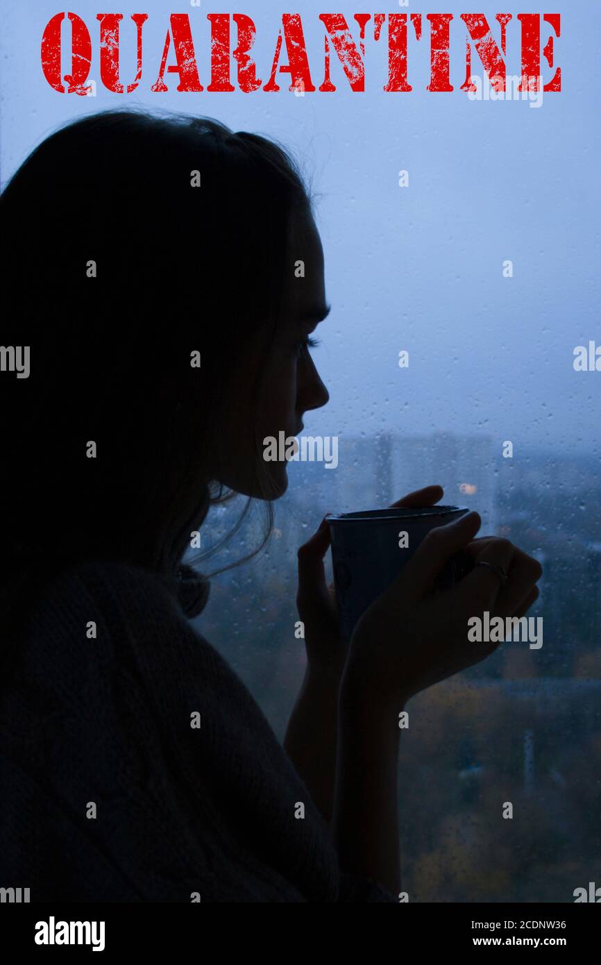 Virus quarantine background. Coronavirus backdrop with lettering ...
