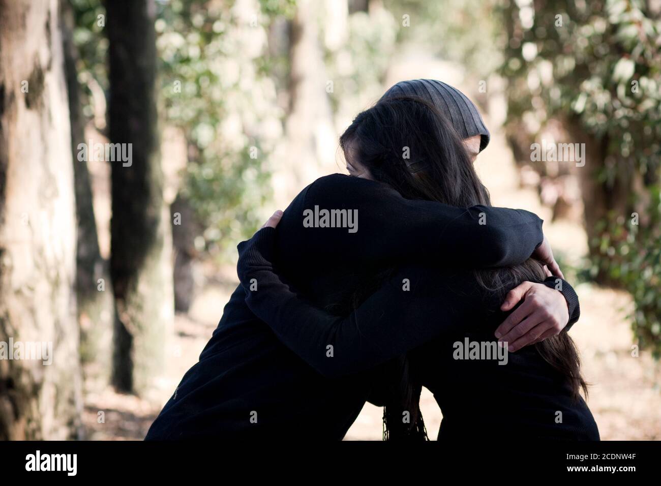 Woman Hug Man Crying High Resolution Stock Photography and Images - Alamy