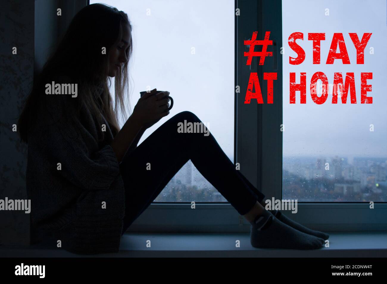 Stay at home virus quarantine background. Coronavirus backdrop with ...