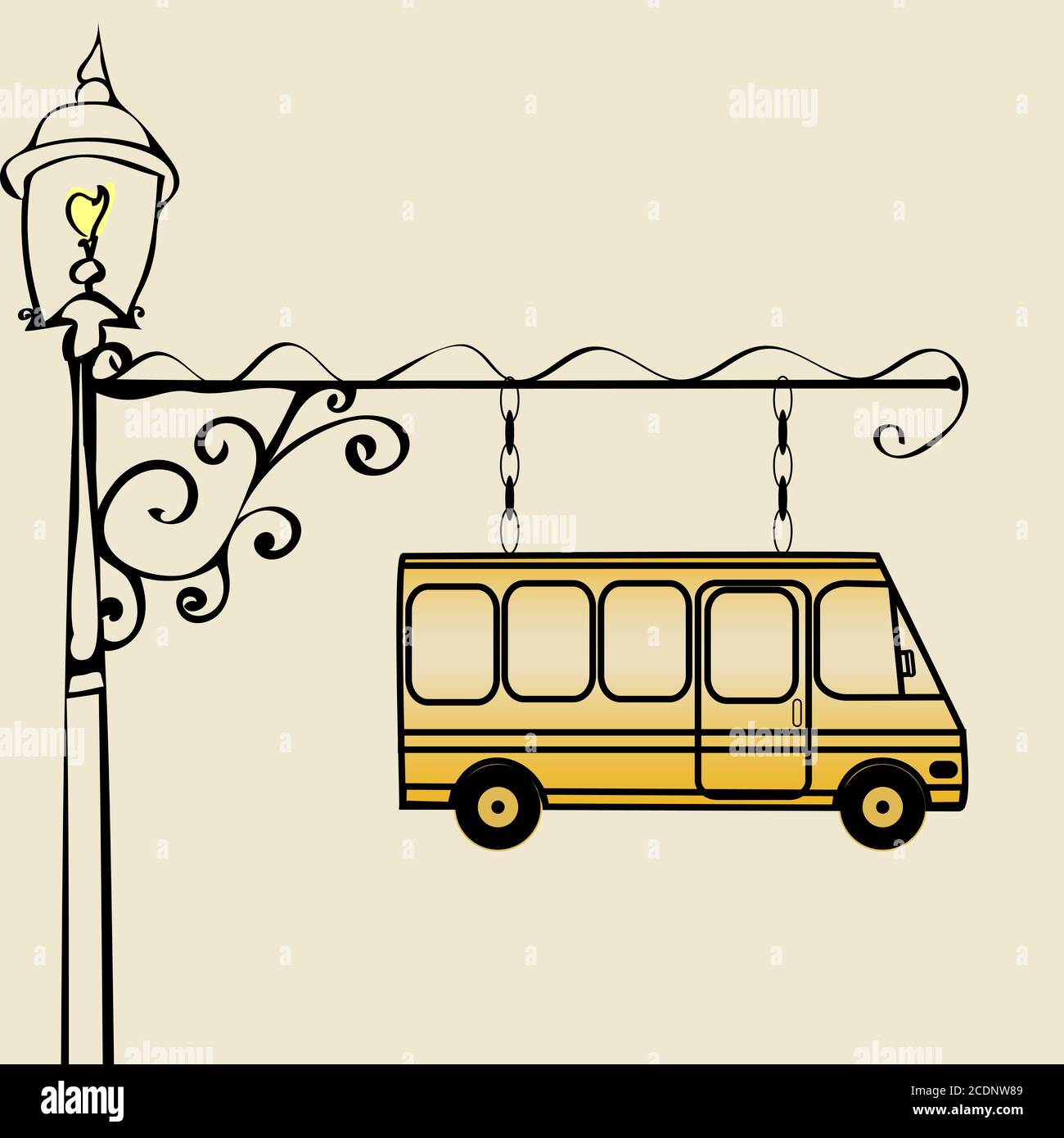 Shuttle van stop sign Stock Photo - Alamy