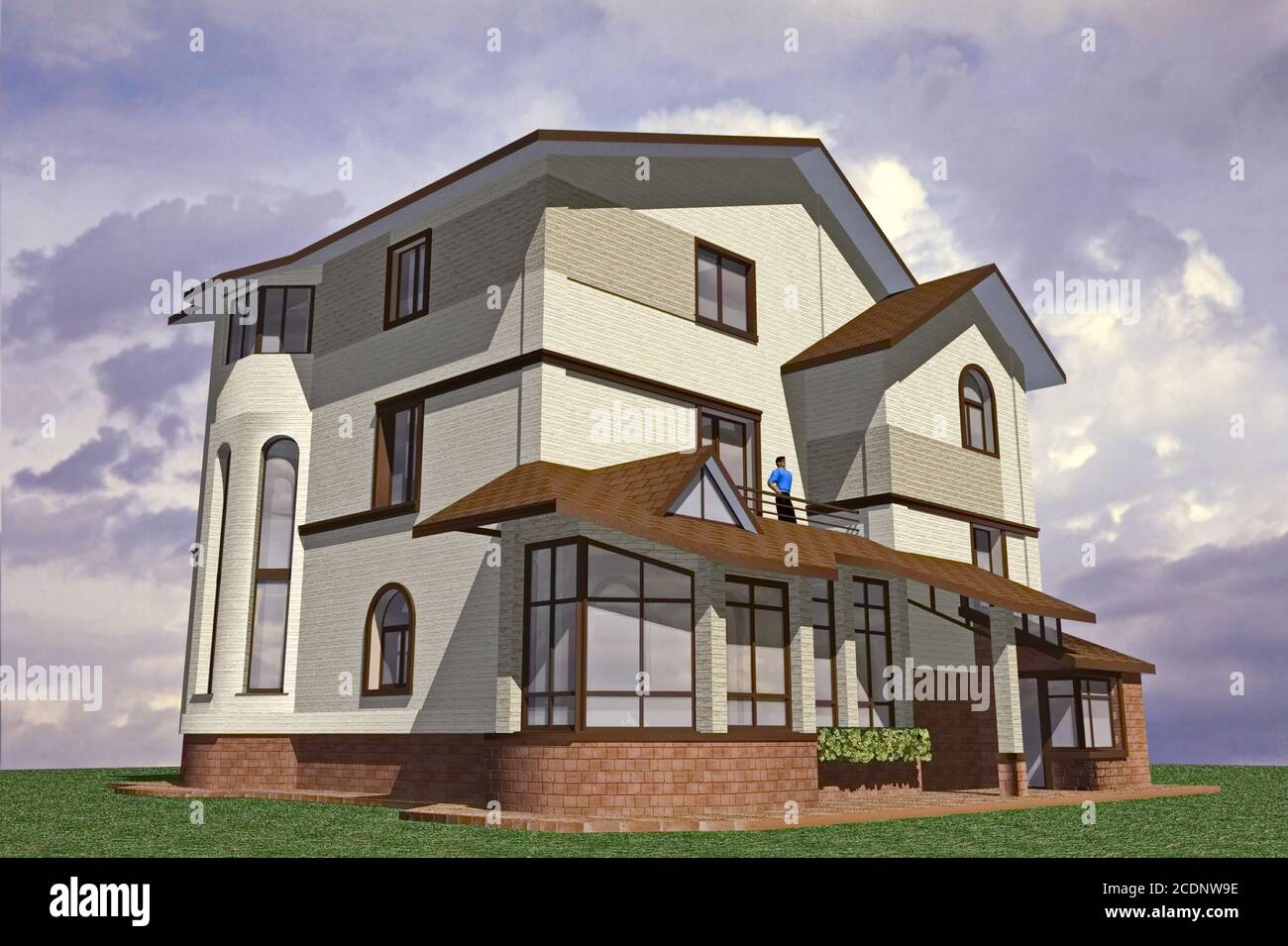 Volume Model Cottage Stock Photo - Alamy