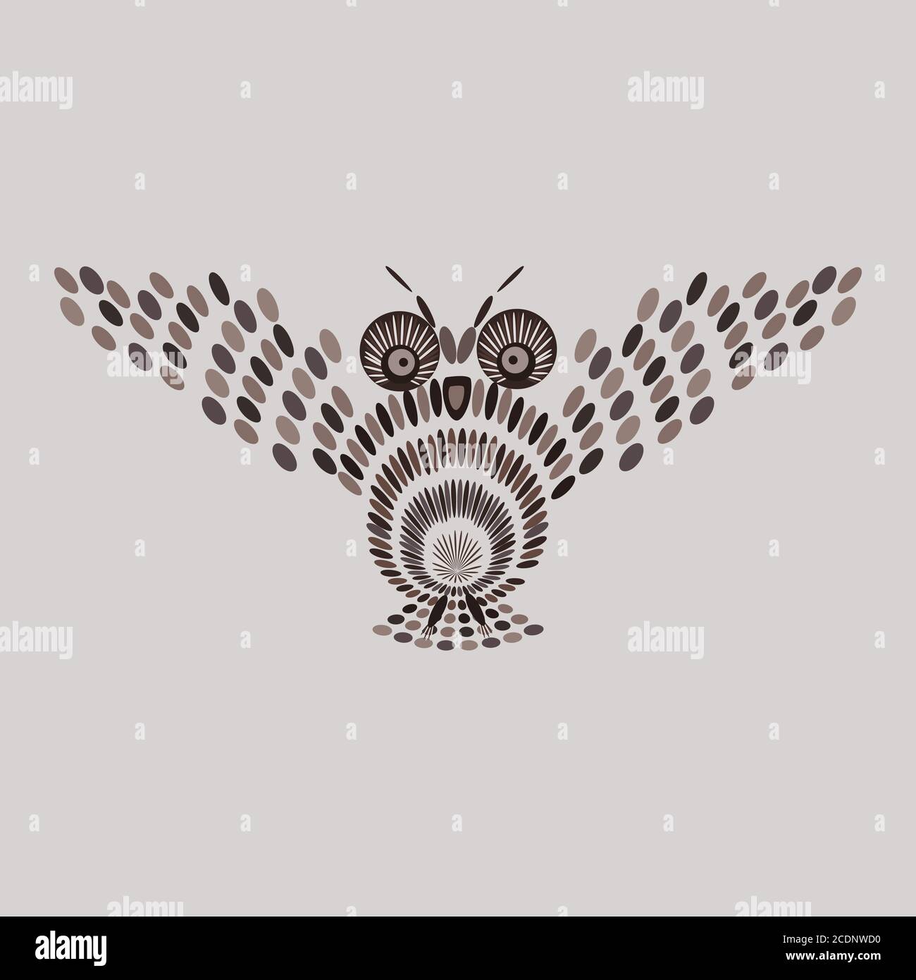 Stylized owl mosaic style Stock Photo - Alamy