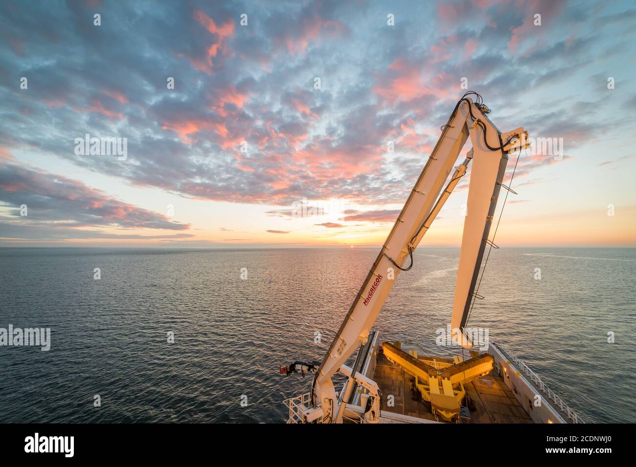 HORNSEA OFFSHORE WIND FARM, UK - 2016 JUNE 25. Wind Farm project with ...