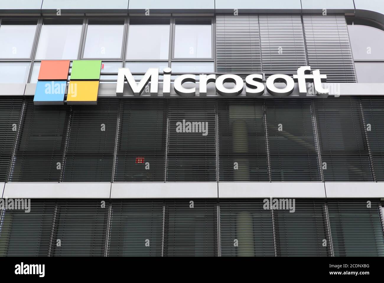 Cologne, Germany - July 2, 2017: Microsoft office building. Microsoft ...