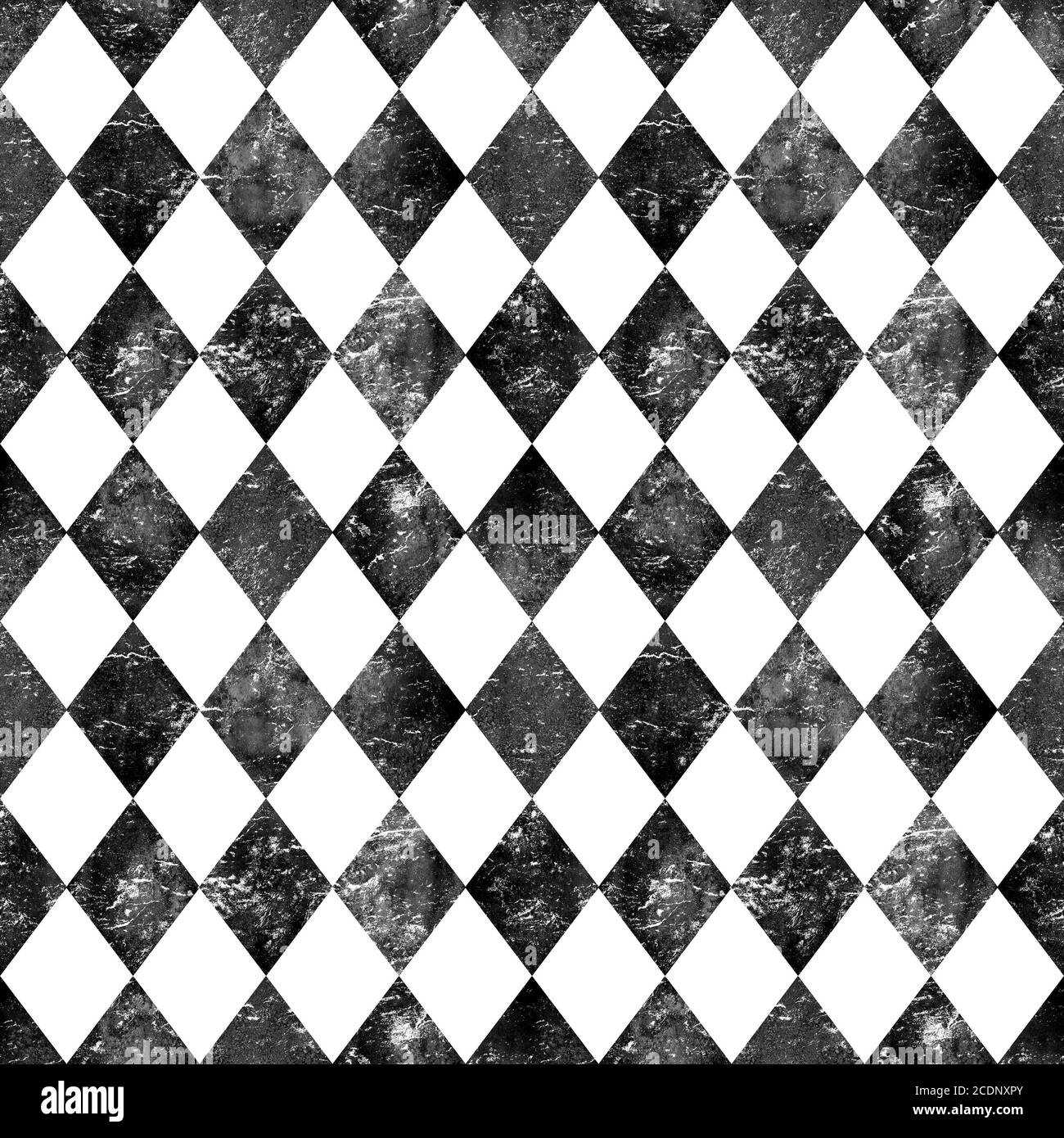 Black and white vintage grunge argyle seamless plaid pattern ...