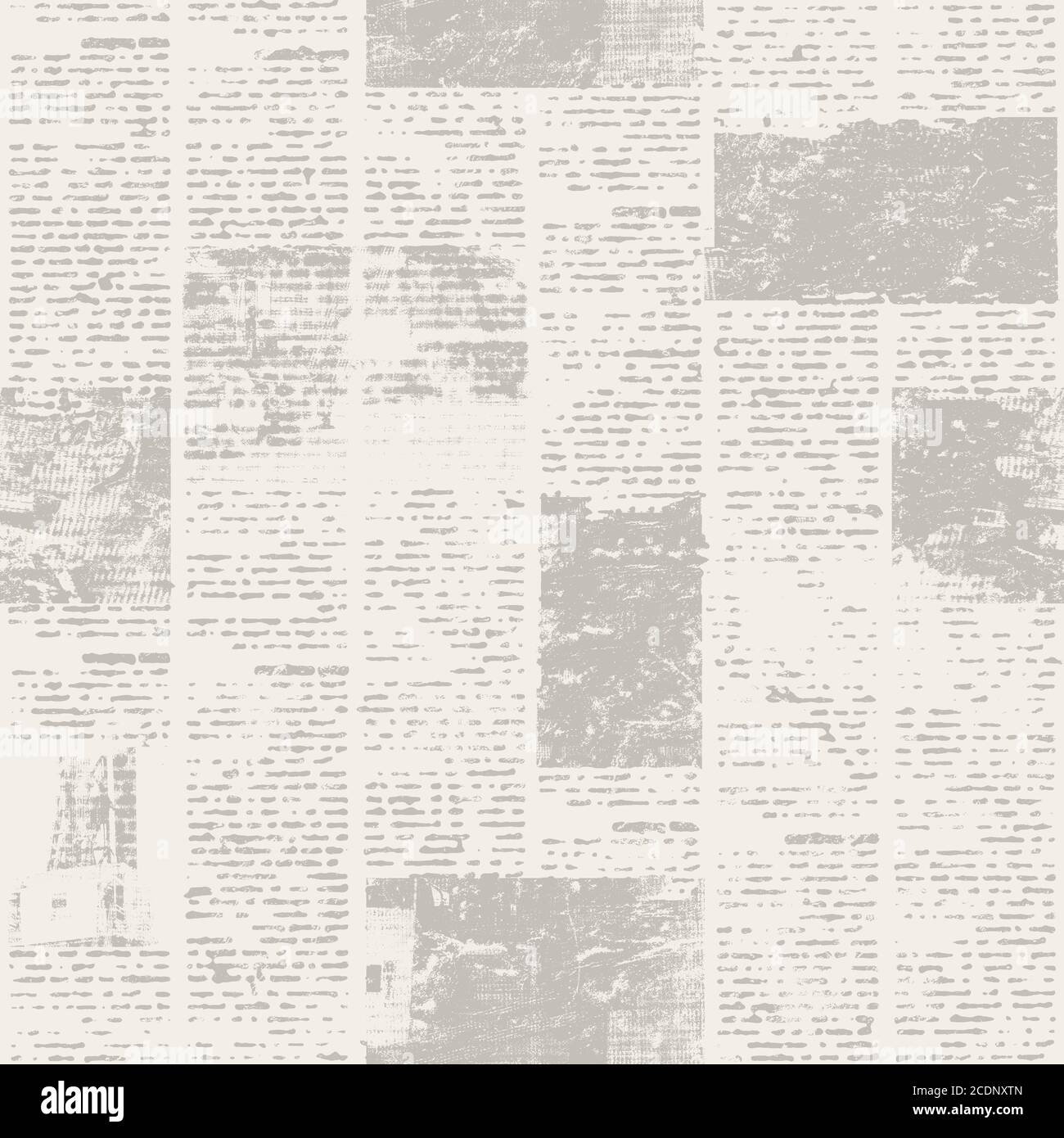 Newspaper seamless pattern with old unreadable text and images. Vintage ...