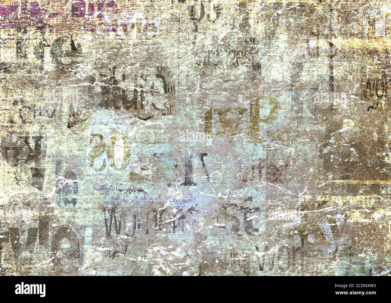 Old grunge newspaper paper textured horizontal background. Vintage ...