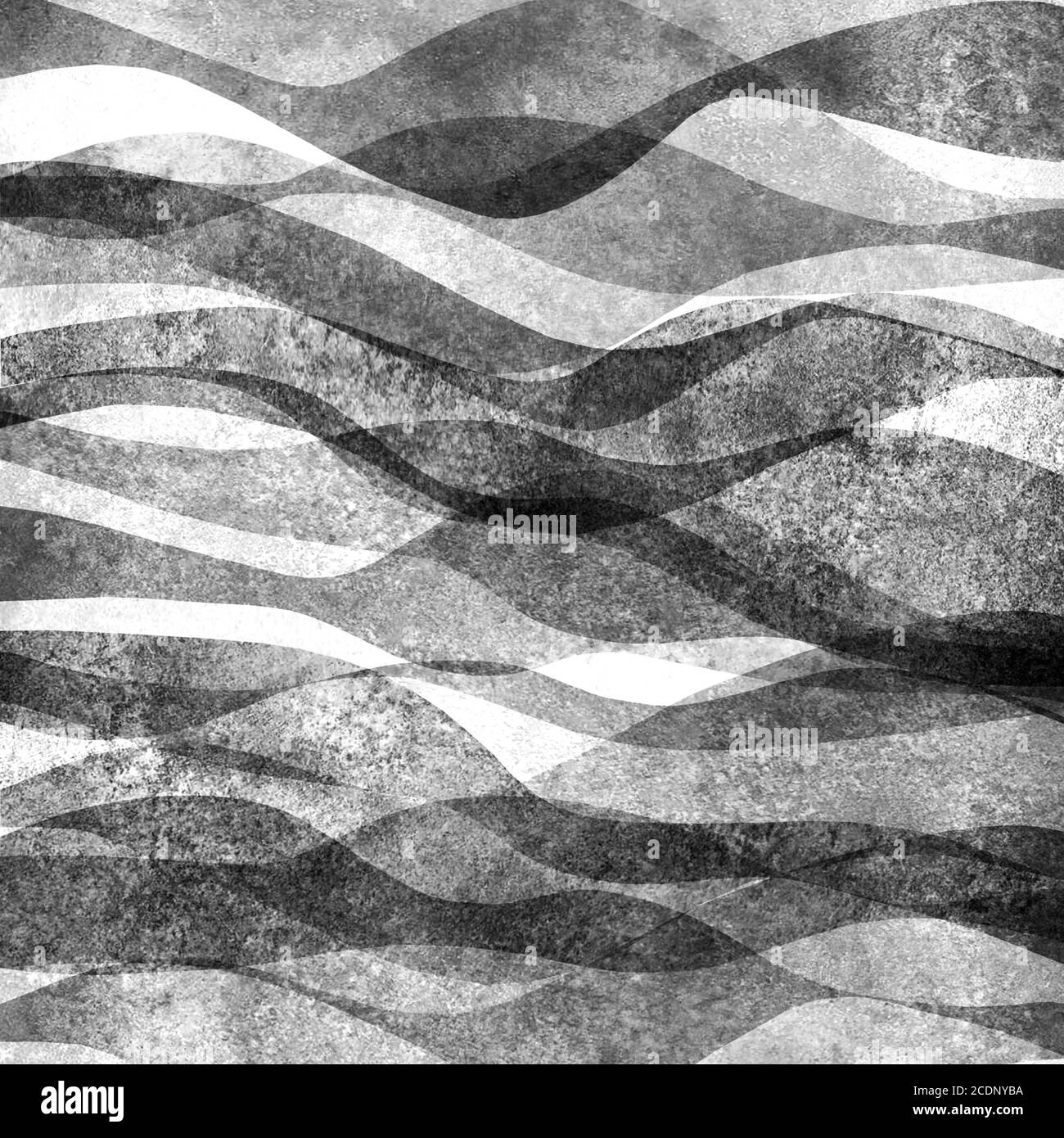 Watercolor transparent wave grunge monochrome black colored background ...
