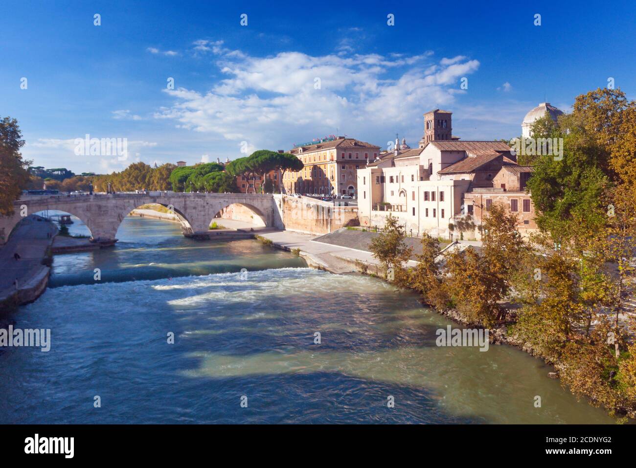 Pons cestius tiber island hi-res stock photography and images - Alamy