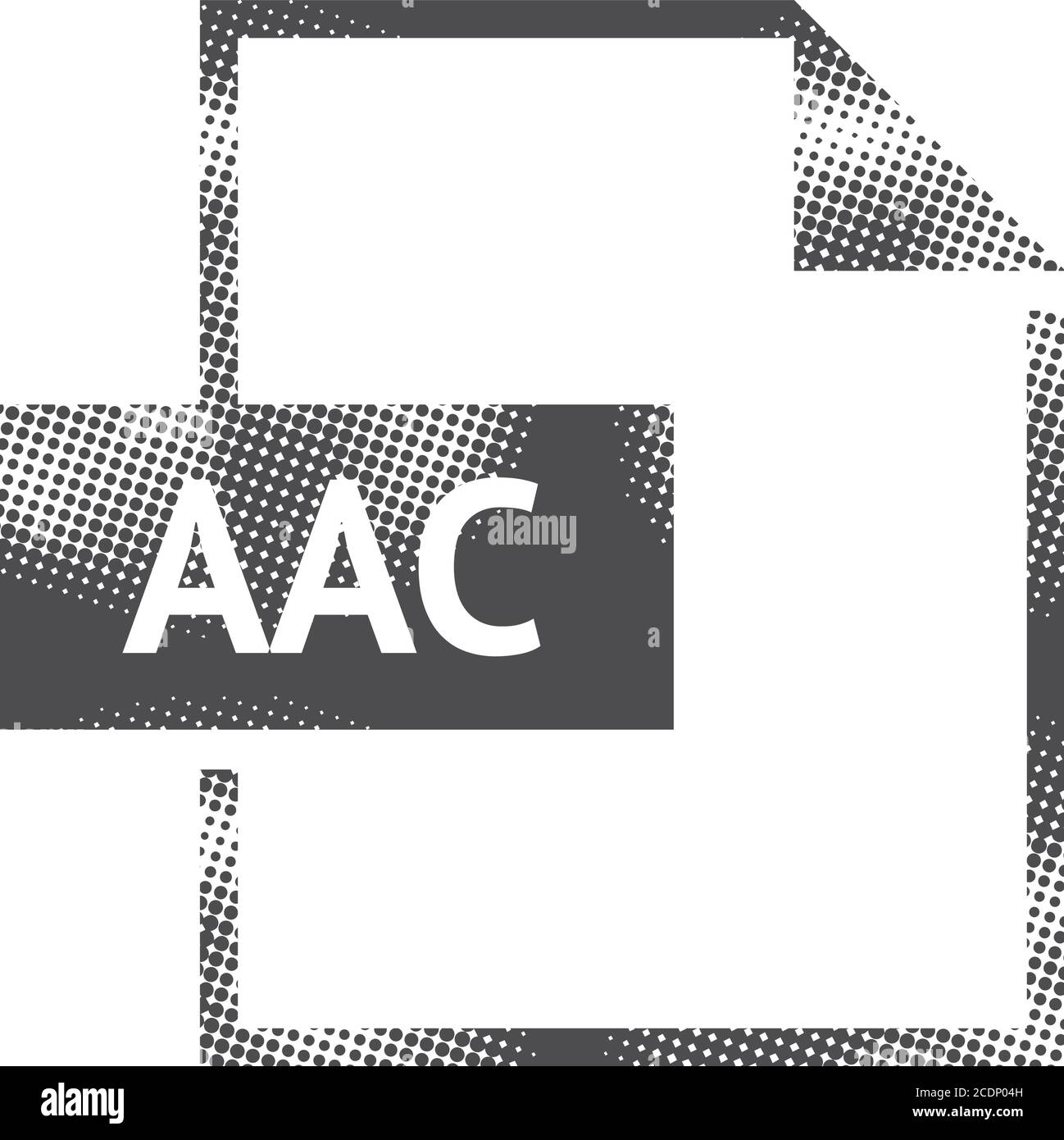 File format icon in halftone style. Black and white monochrome vector illustration Stock Vector ...