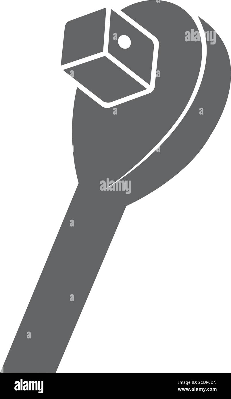 Socket wrench icons in black and white. Automotive vehicle maintenance ...