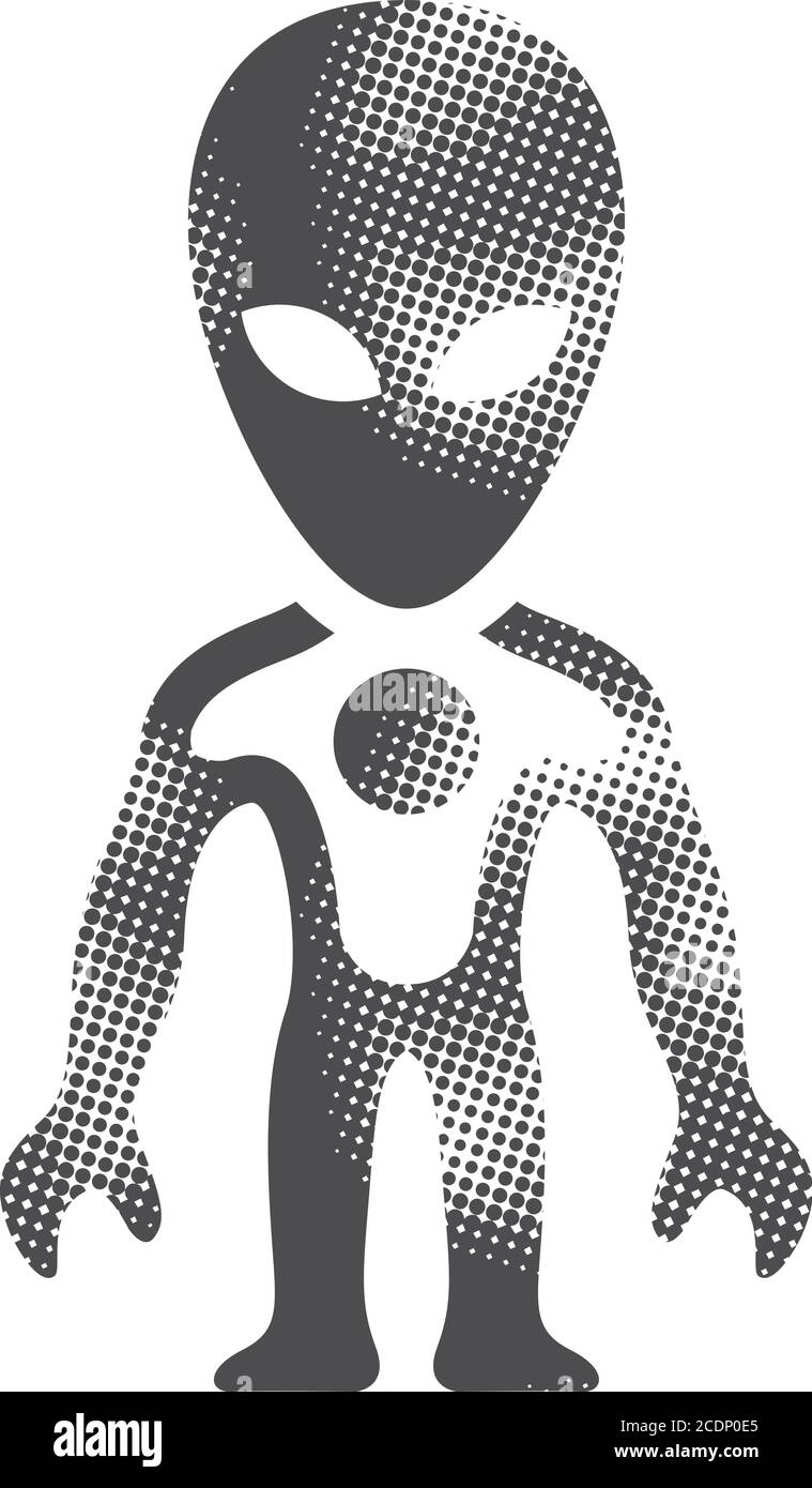 Alien icon in monochrome Black and White Stock Photos & Images - Alamy
