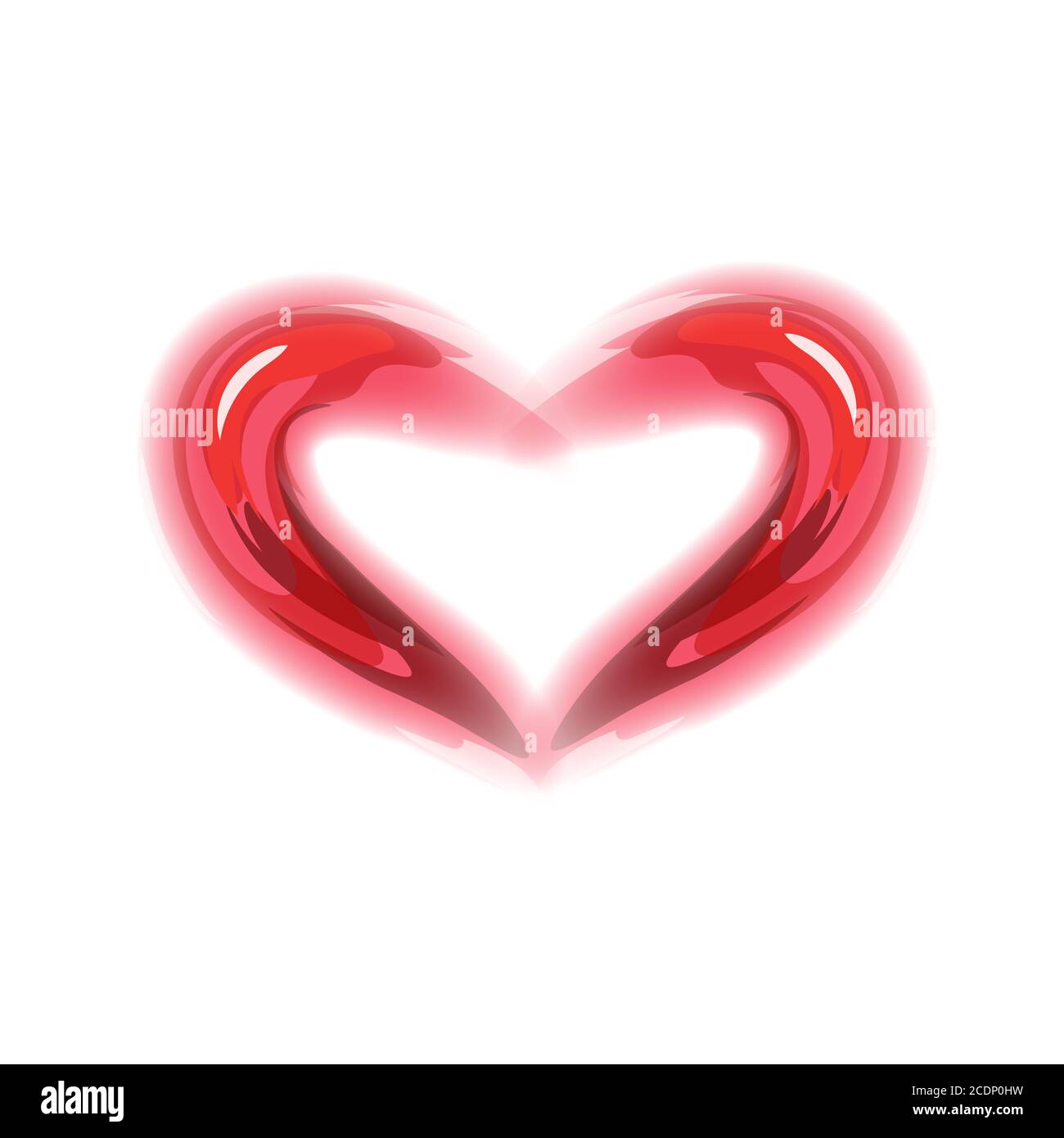 Red heart symbol set Cut Out Stock Images & Pictures - Alamy