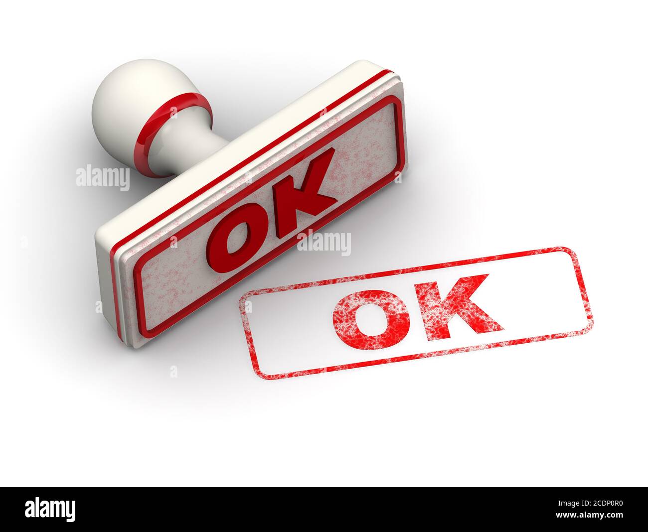 Okay. The stamp and an imprint. White seal with imprint OK on white ...