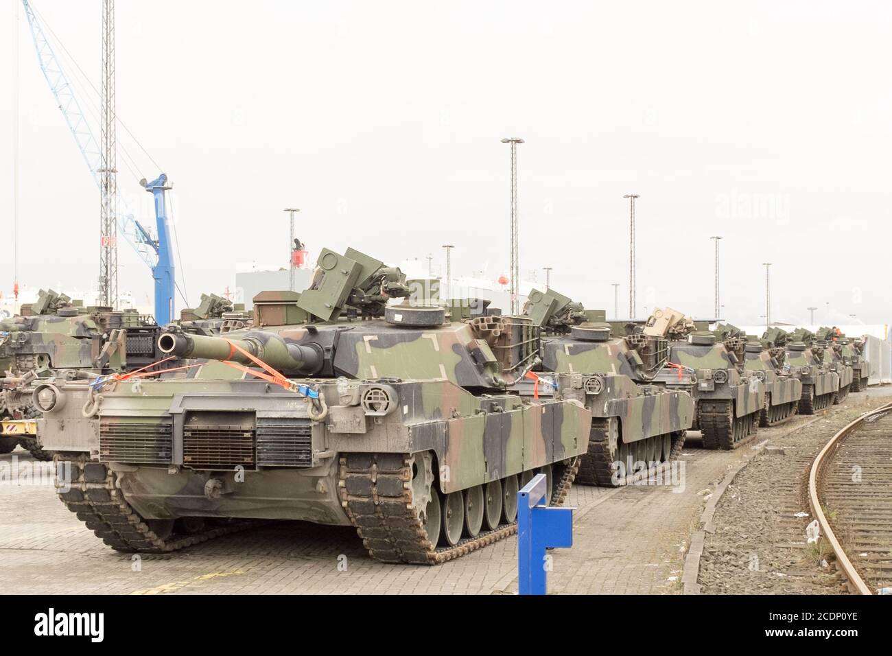 Tanks in a line Stock Photo - Alamy