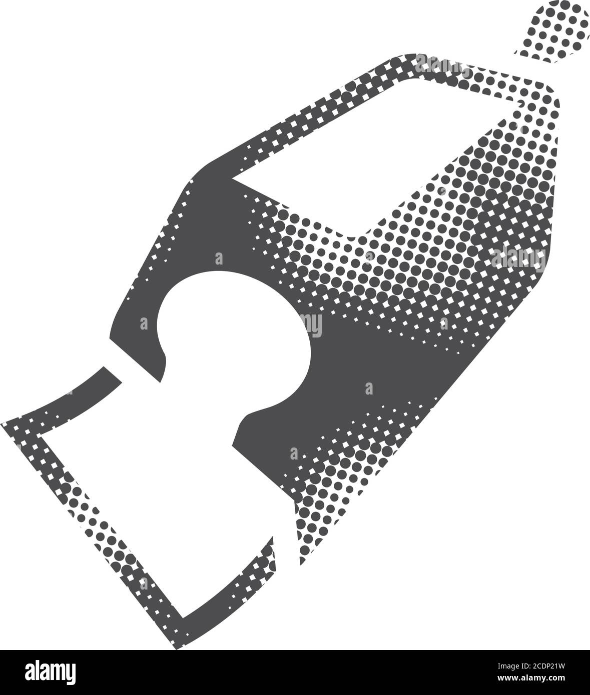 Playing cards dispenser icon in halftone style. Black and white ...