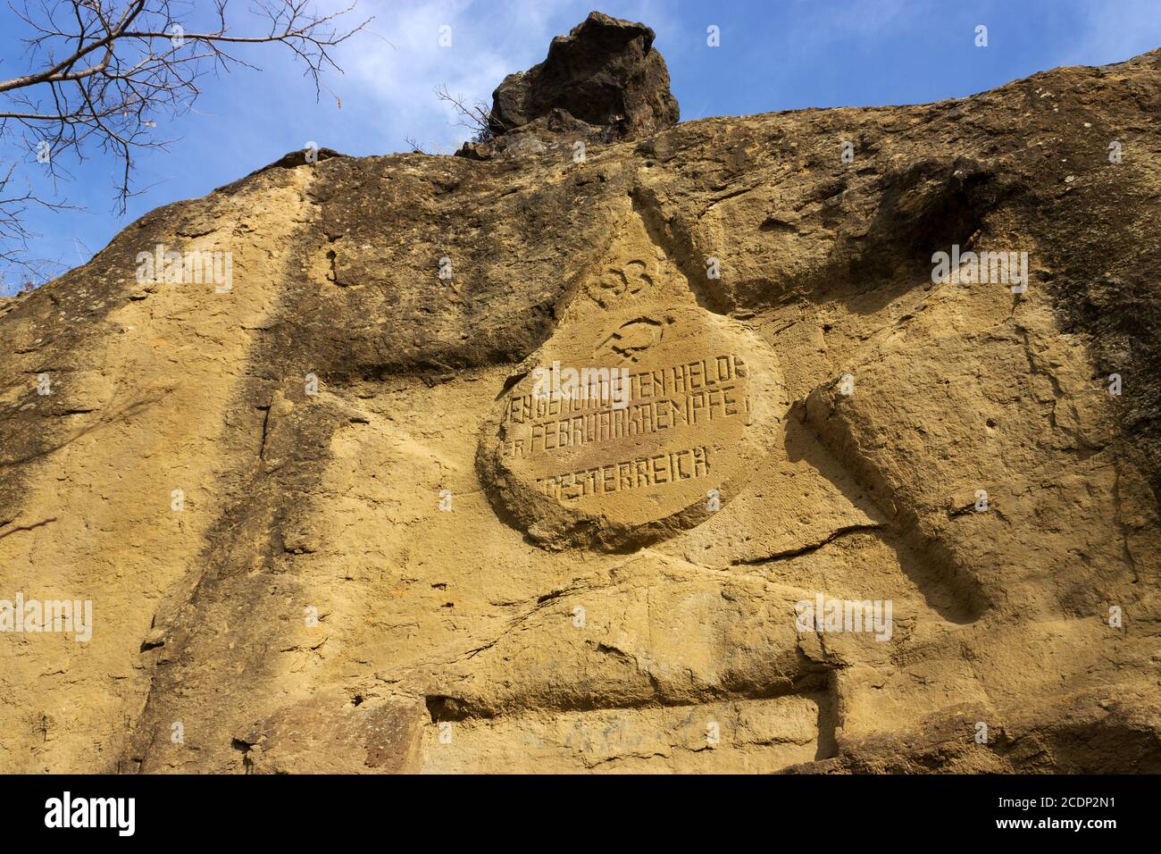 The bas-relief of Star monument on the Red stones in Kislovodsk ...