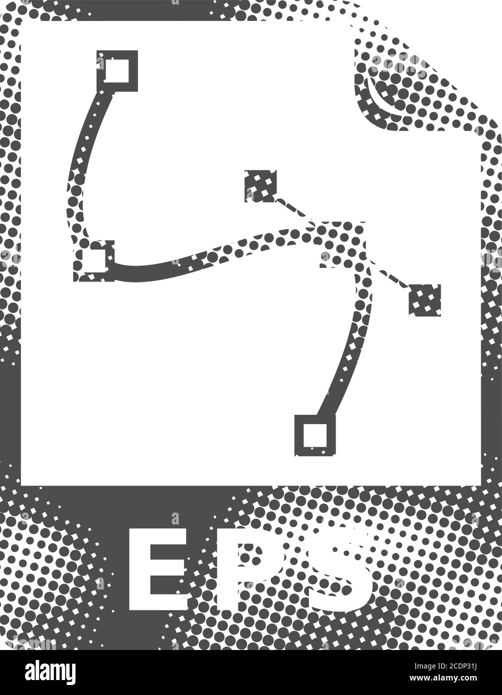 EPS file format icon in halftone style. Black and white monochrome ... EPS file format icon in halftone style. Black and white monochrome ...