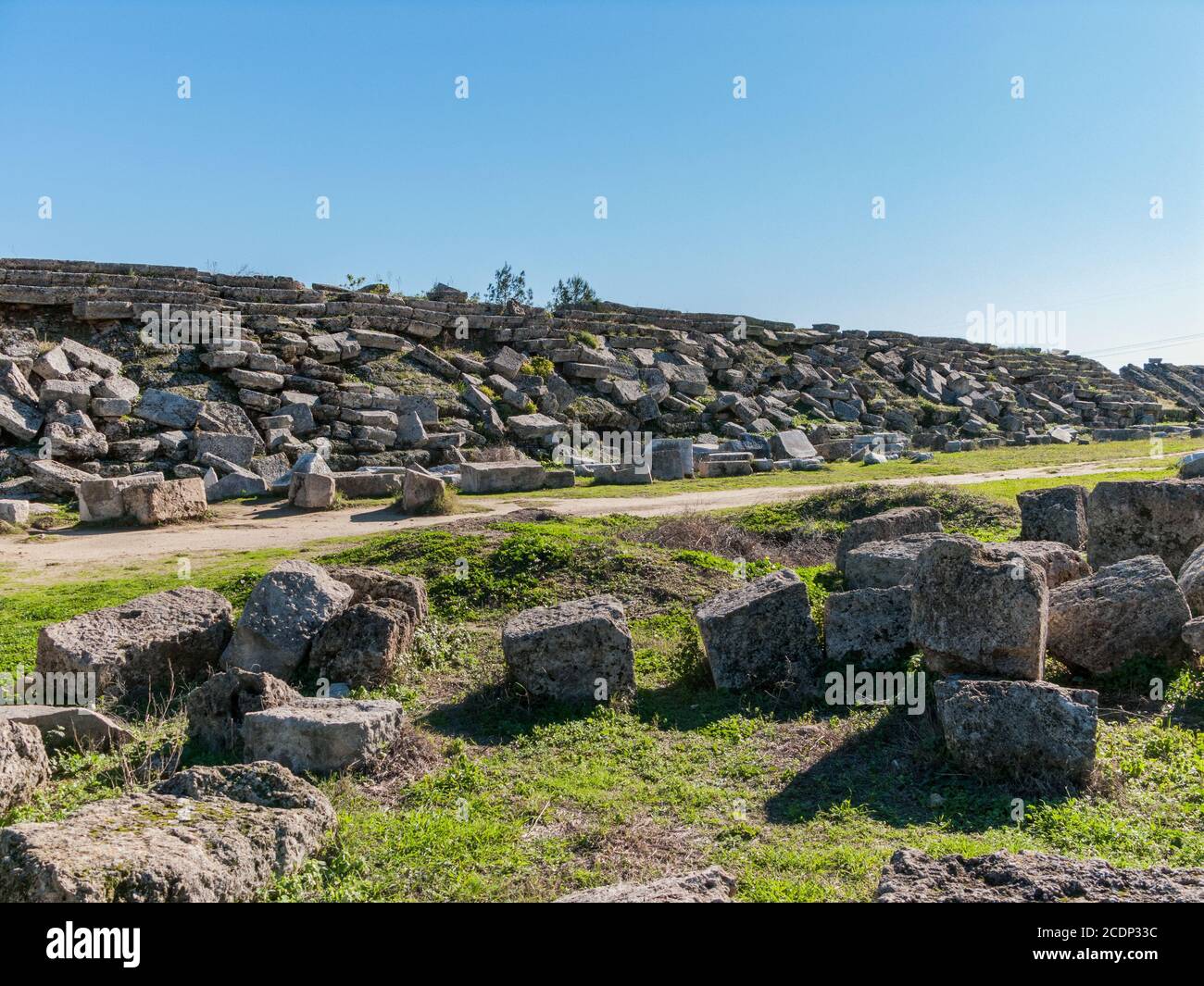 Perge stadium by earthquakes shattered spectator stands Stock Photo - Alamy