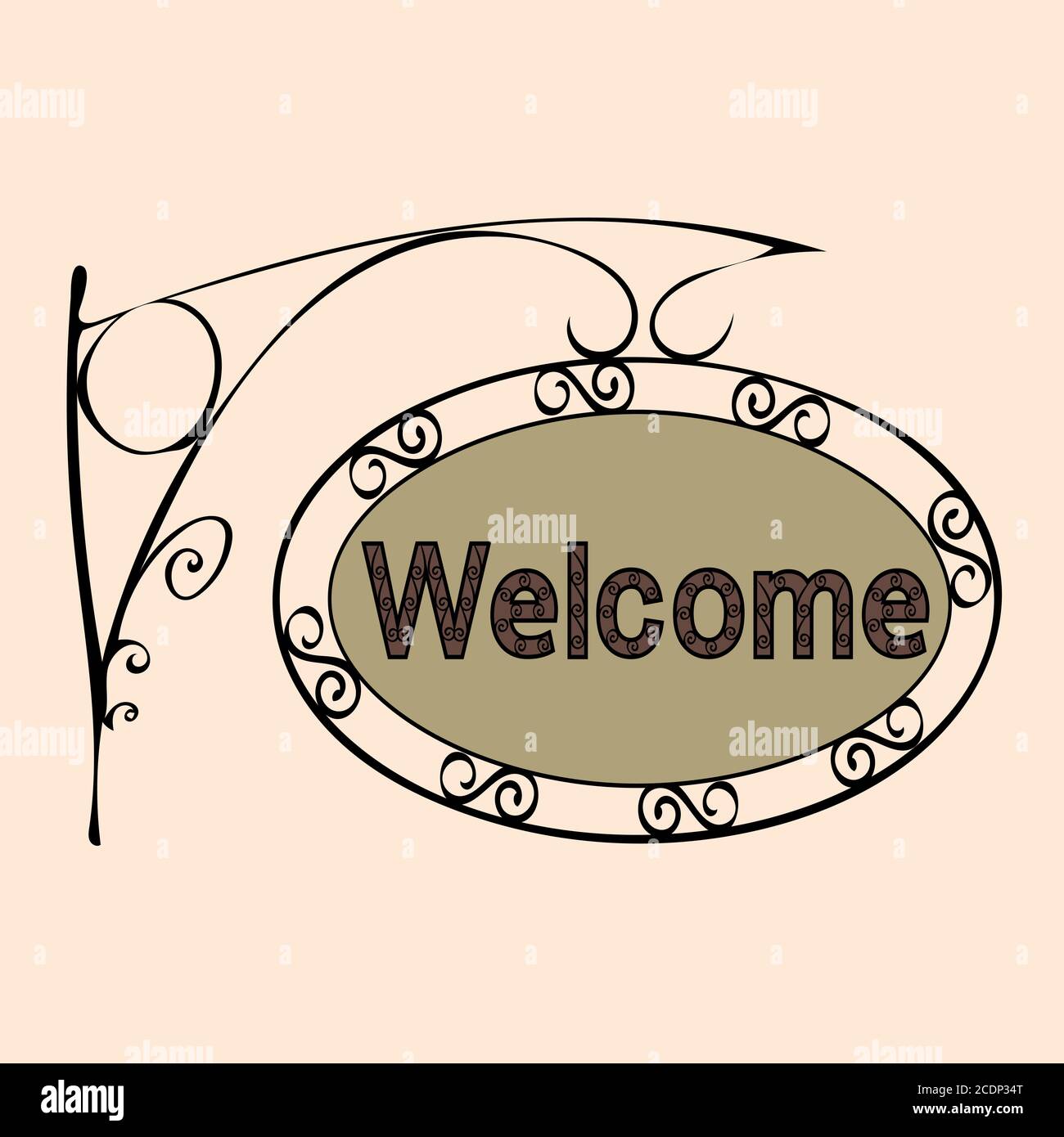 Vintage welcome sign hi-res stock photography and images - Alamy