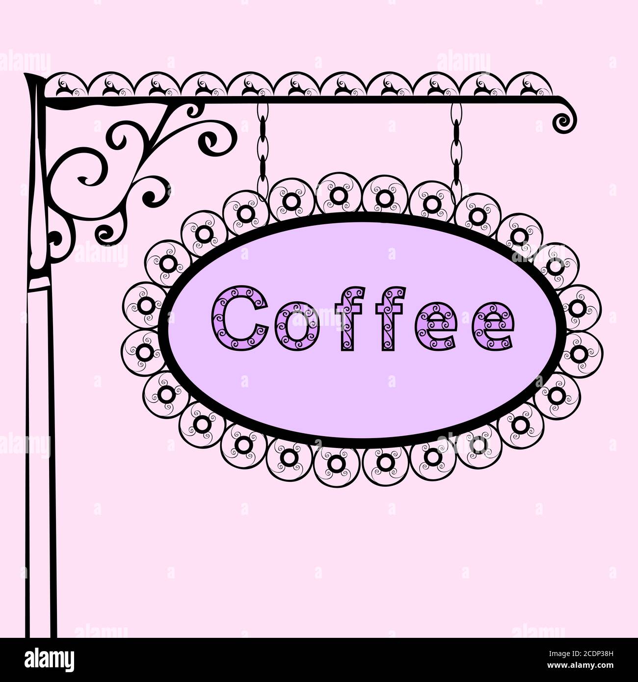 coffee text on vintage street sign Stock Photo - Alamy