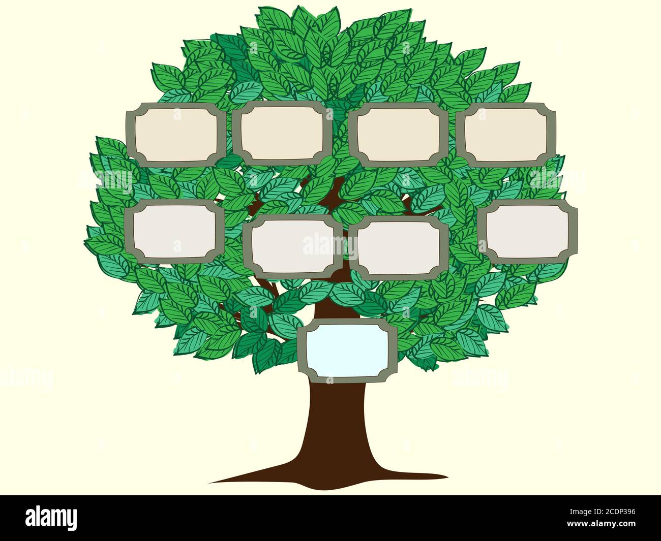 Vector illustration family tree template hi-res stock photography and ...