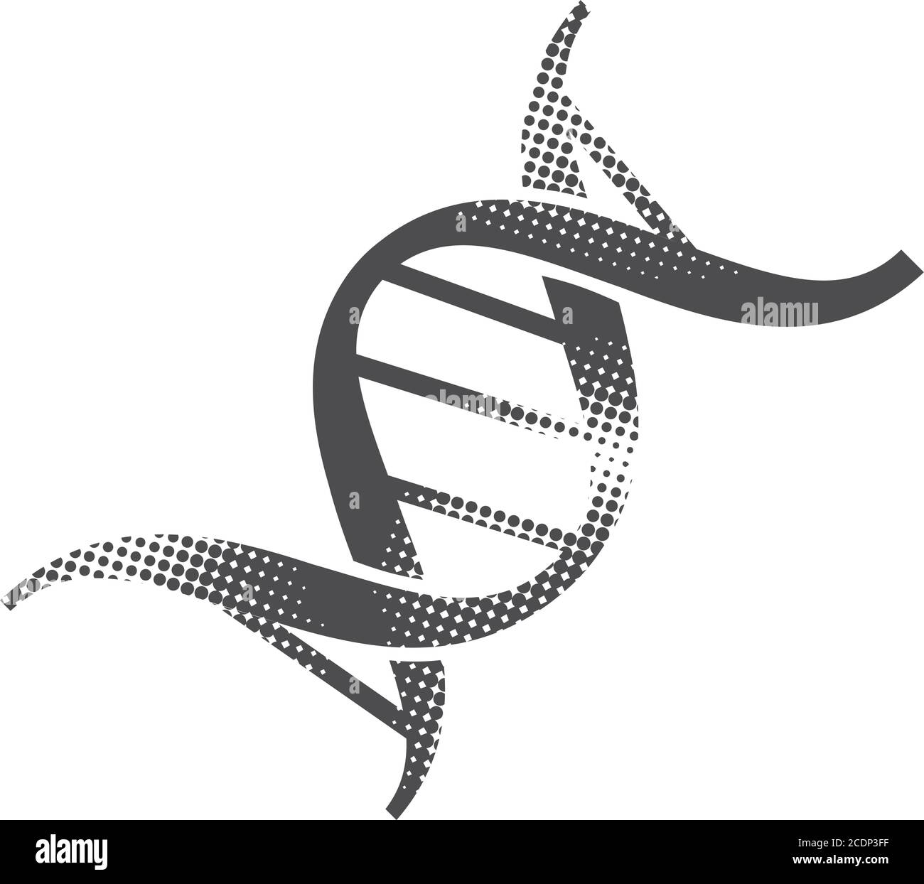 Black And White Dna Strand