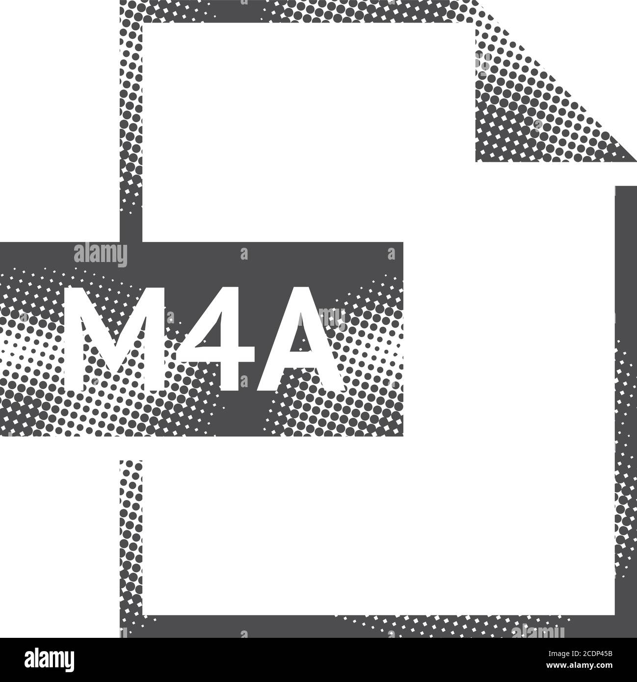 File format icon in halftone style. Black and white monochrome vector ...