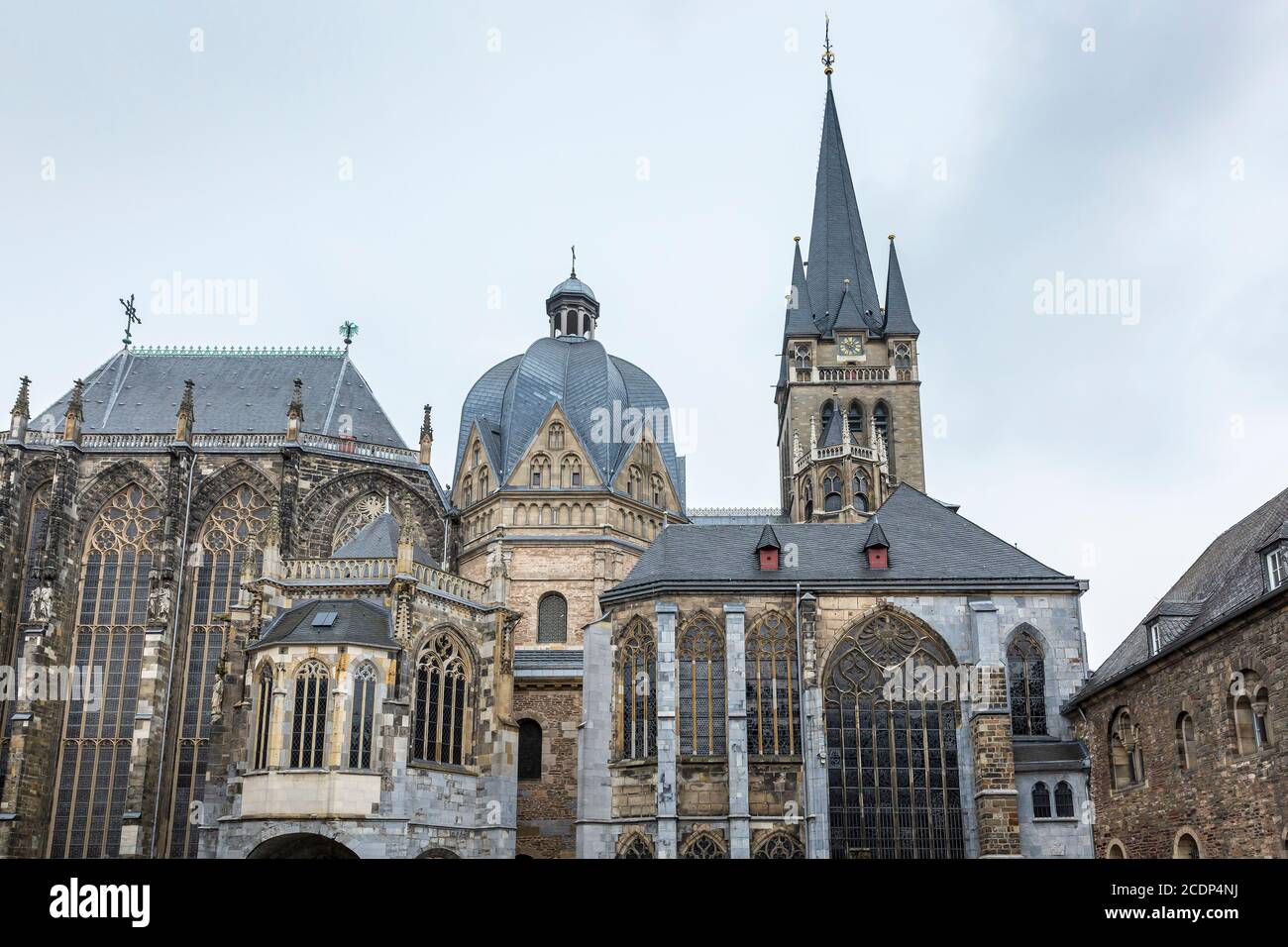 Aachen Germany Cathedral is a UNESCO world heritage site. Dramatic ...