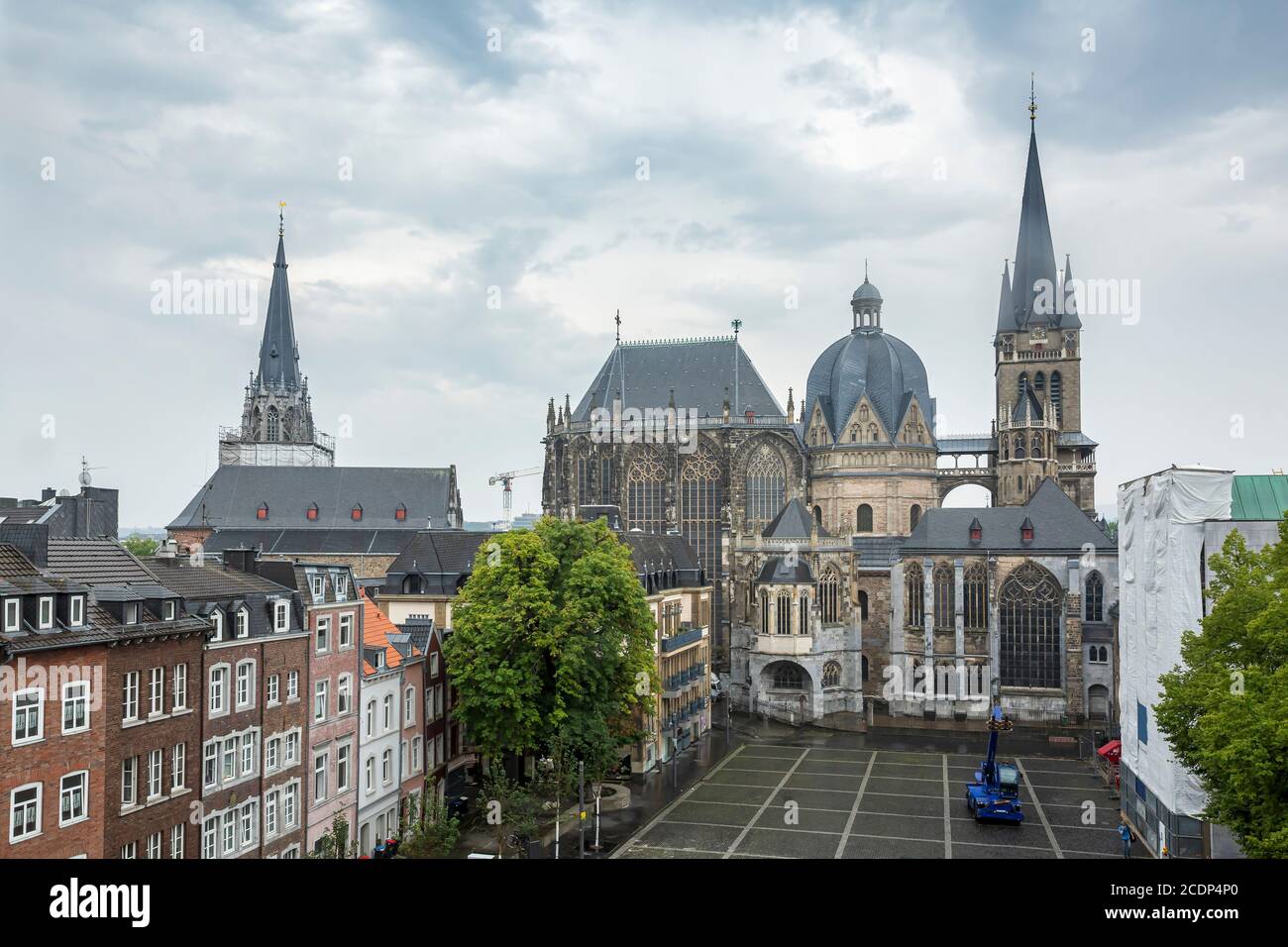 Aachen Germany Cathedral is a UNESCO world heritage site. Dramatic ...