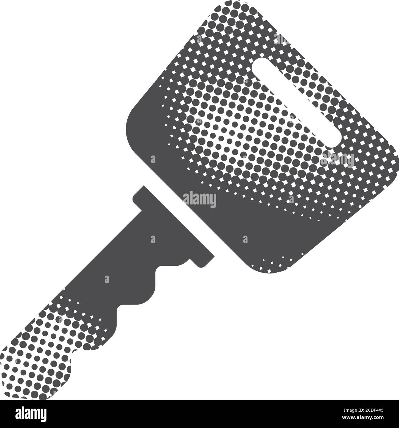 Key icon in halftone style. Black and white monochrome vector ...