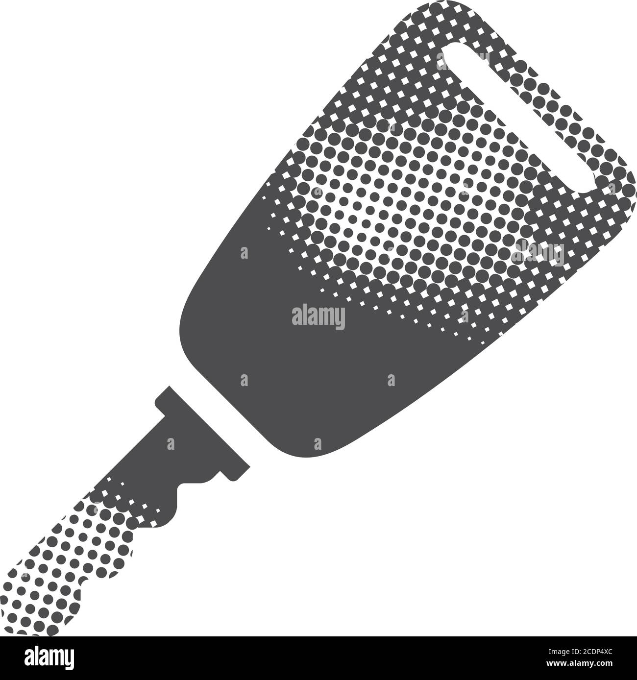Key icon in halftone style. Black and white monochrome vector ...