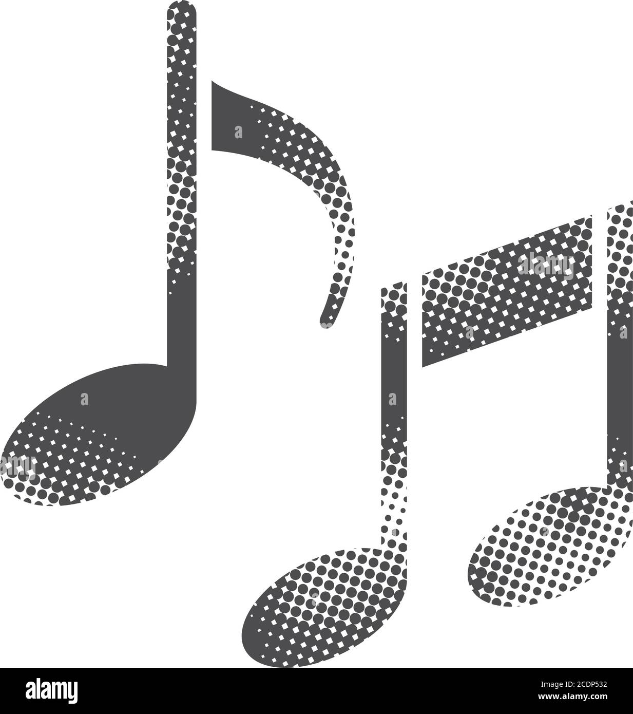 Music notes halftone icon hi-res stock photography and images - Alamy
