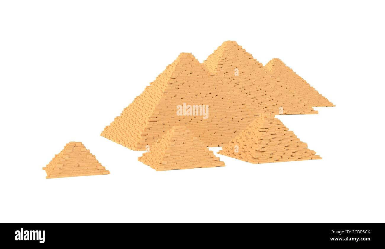 Egyptian pyramids illustration Stock Photo - Alamy