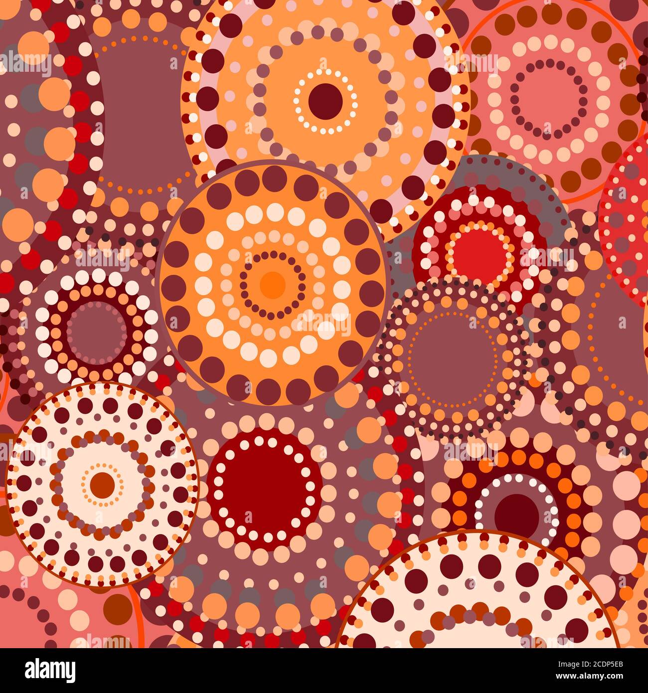 vintage circular retro ornament vector background red Stock Photo - Alamy