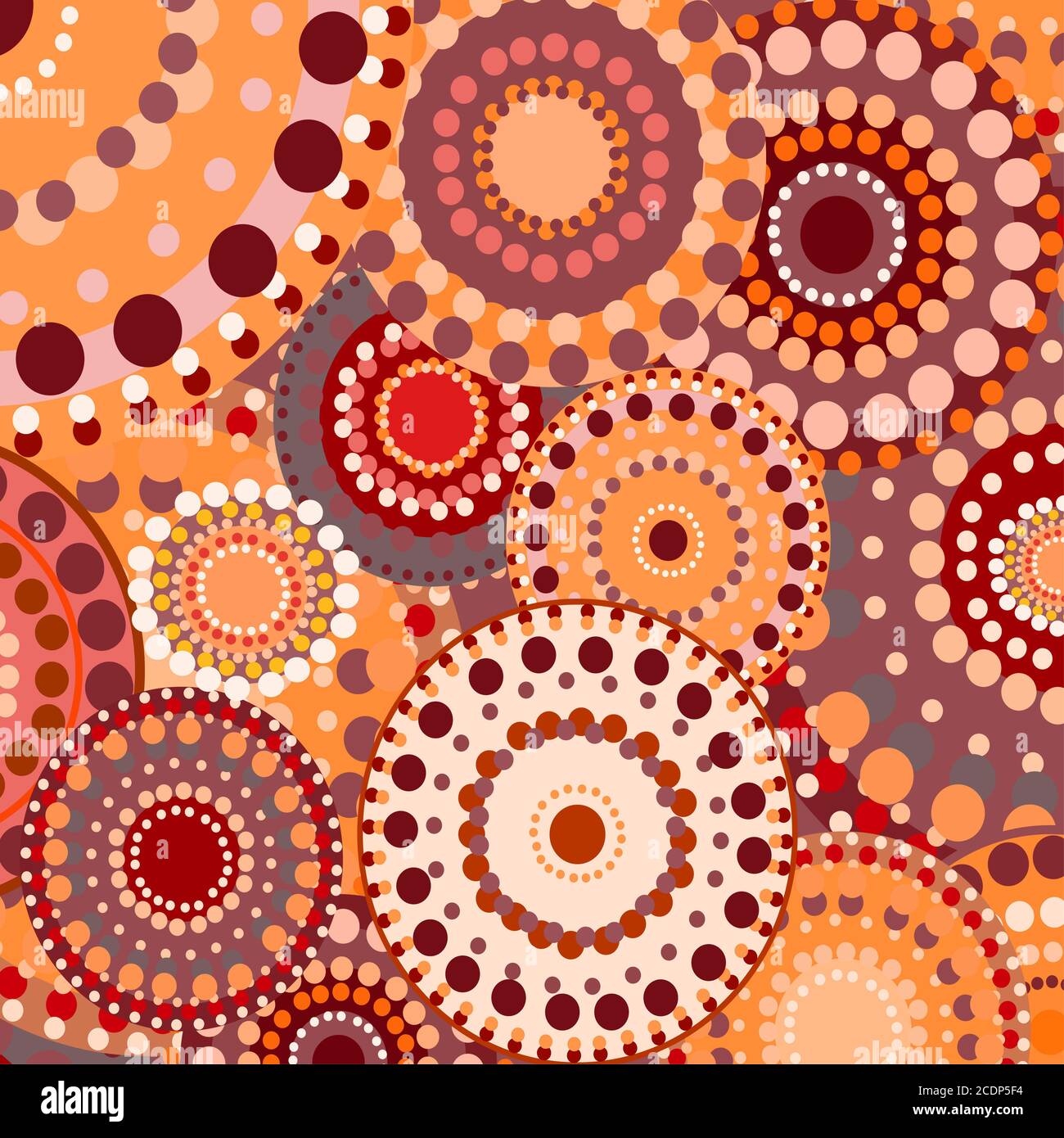 vintage circular retro ornament vector background red Stock Photo - Alamy