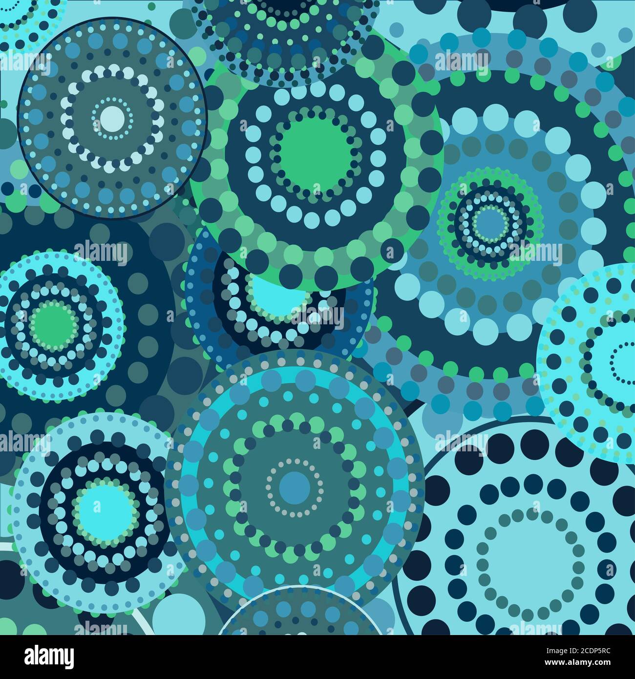vintage circular retro ornament vector background blue Stock Photo - Alamy