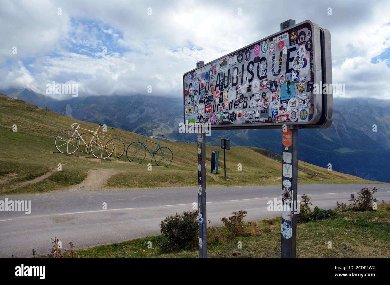 The top of the Aubisque pass in the Pyrénéees mountain (1700m ...