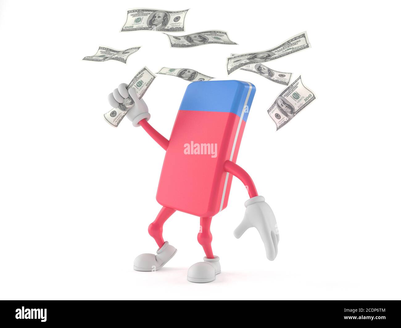School rubber character isolated on white background Stock Photo - Alamy
