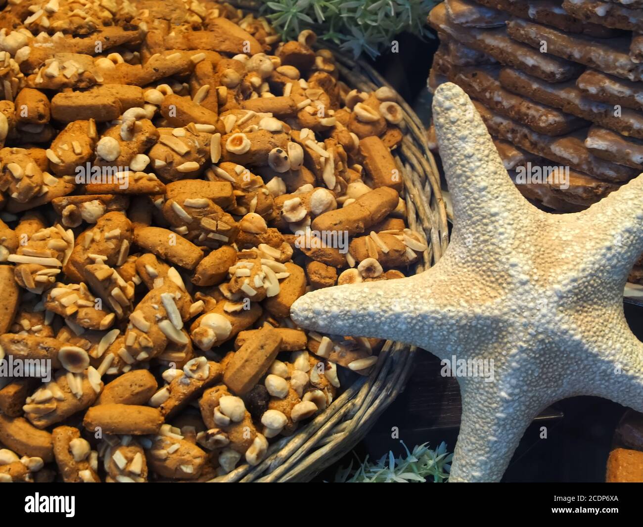 Gingerbread with nuts from Aachen named Aachener Printen Stock Photo ...
