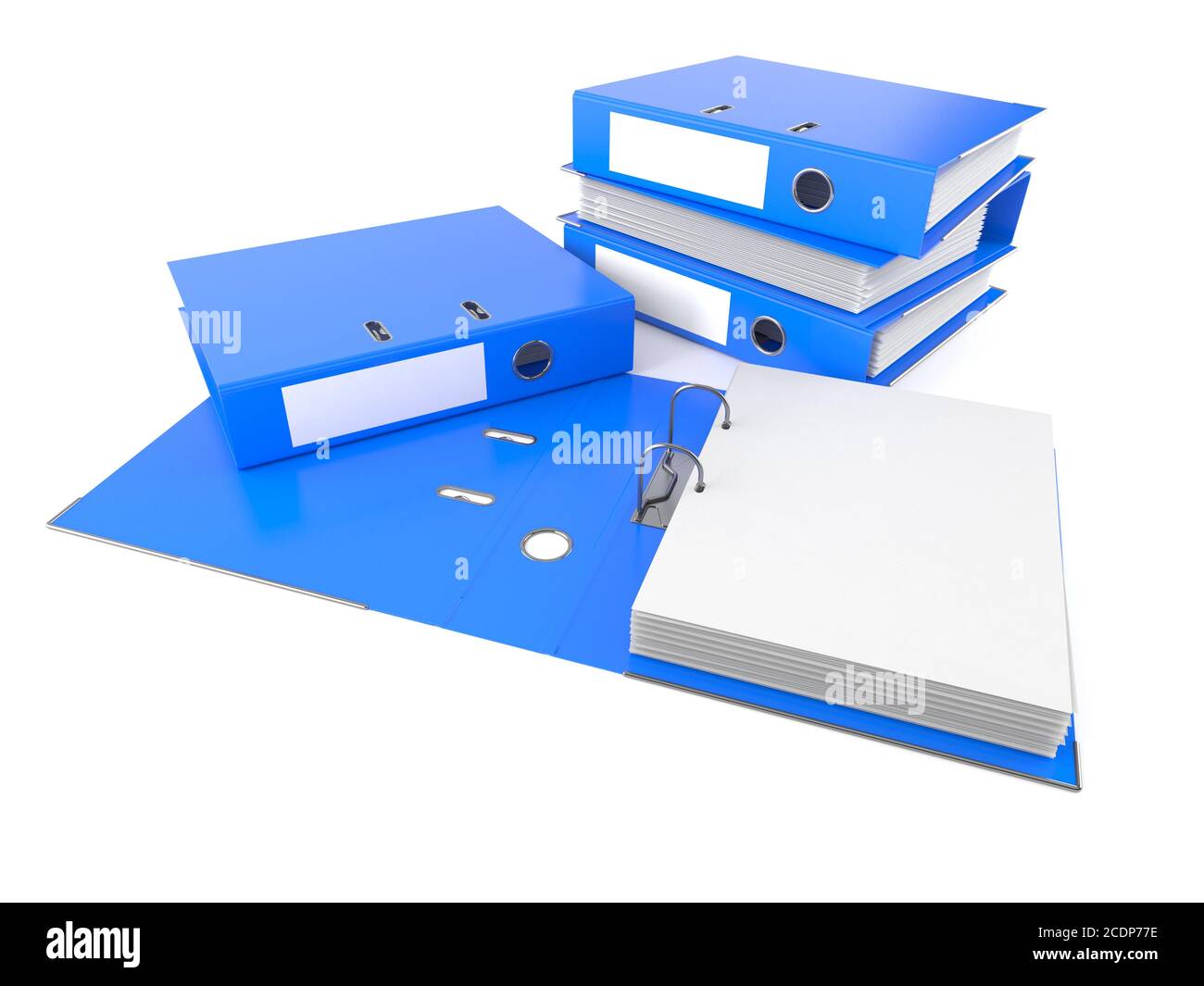 Ring binders with blank space isolated on white background Stock Photo ...